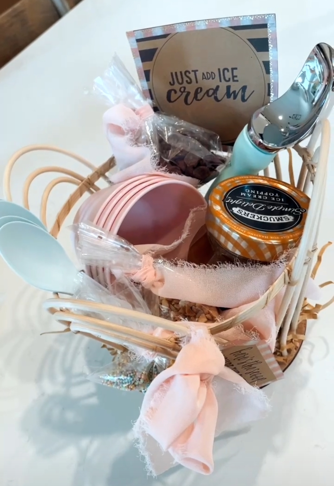 Ice Cream Topping Basket